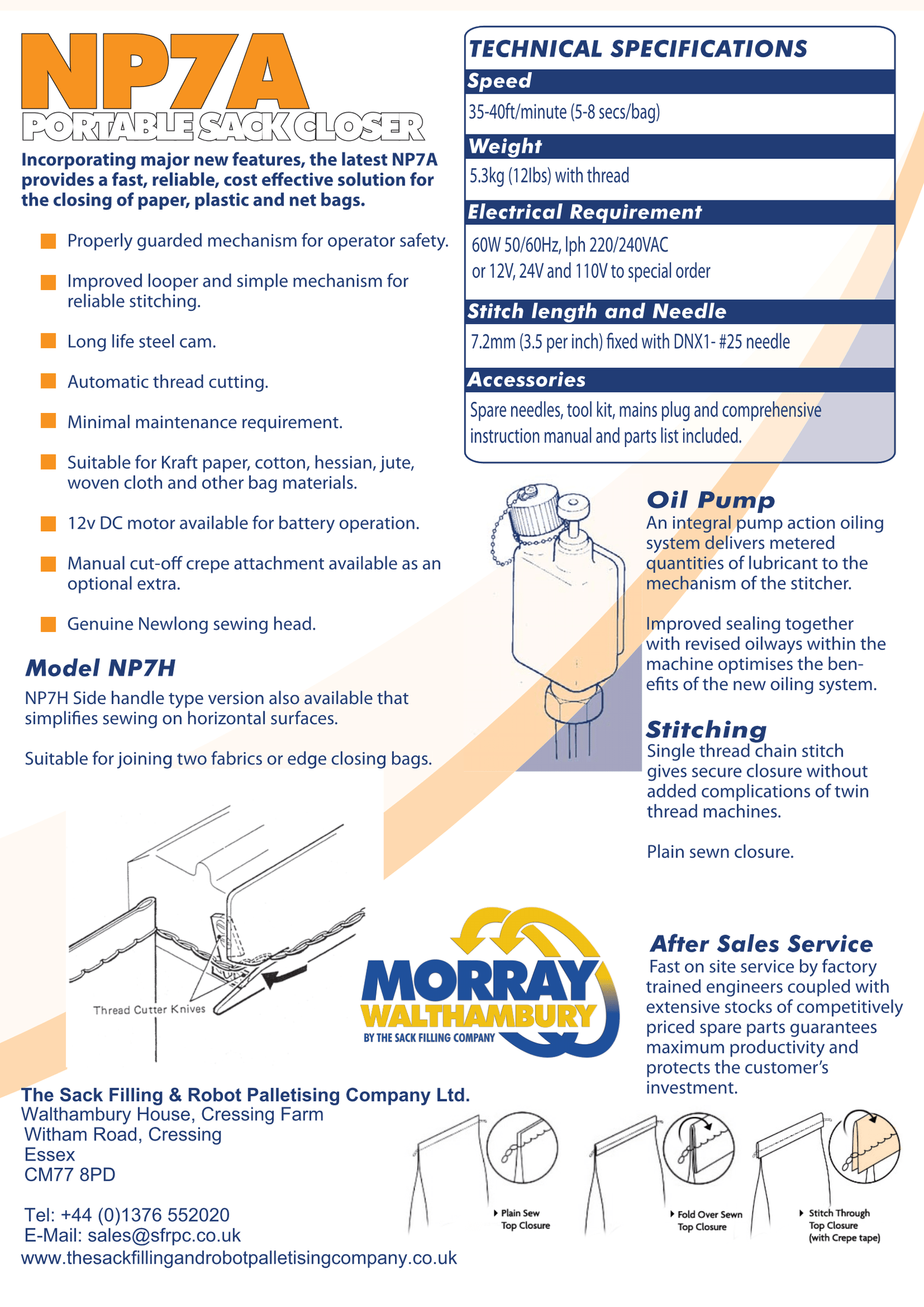 Hand Held NP7A Stitcher - Walthambury